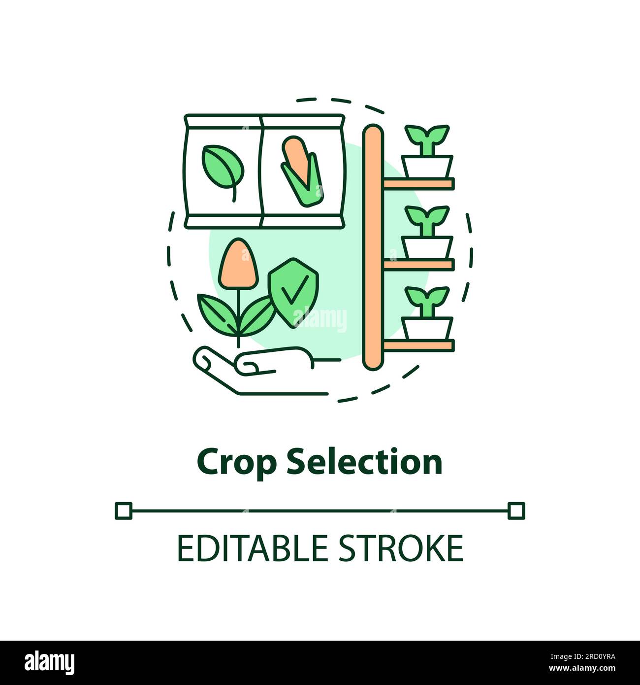 Thin line editable crop selection icon concept Stock Vector Image & Art - Alamy