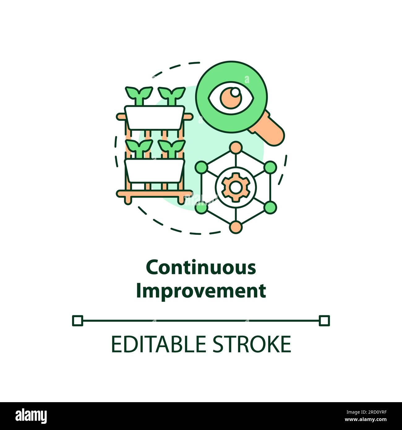 Thin line editable continuous improvement icon concept Stock Vector Image & Art - Alamy