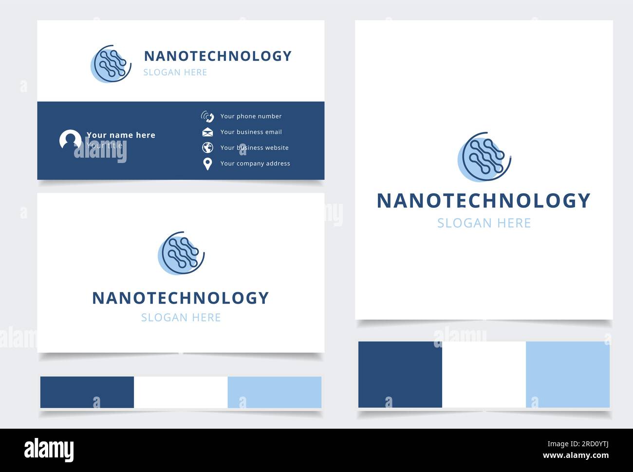 Nanotechnology logo design with editable slogan. Branding book and ...