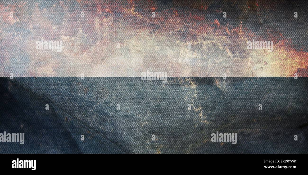 Top view of retro flag Pahang Malaysia with grunge texture. Malaysian ...