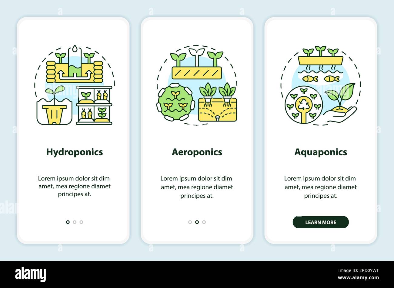 Types of vertical farming with linear icons Stock Vector Image & Art ...