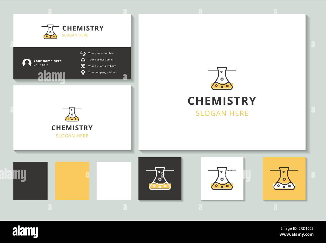 Chemistry logo design with editable slogan. Branding book and business ...