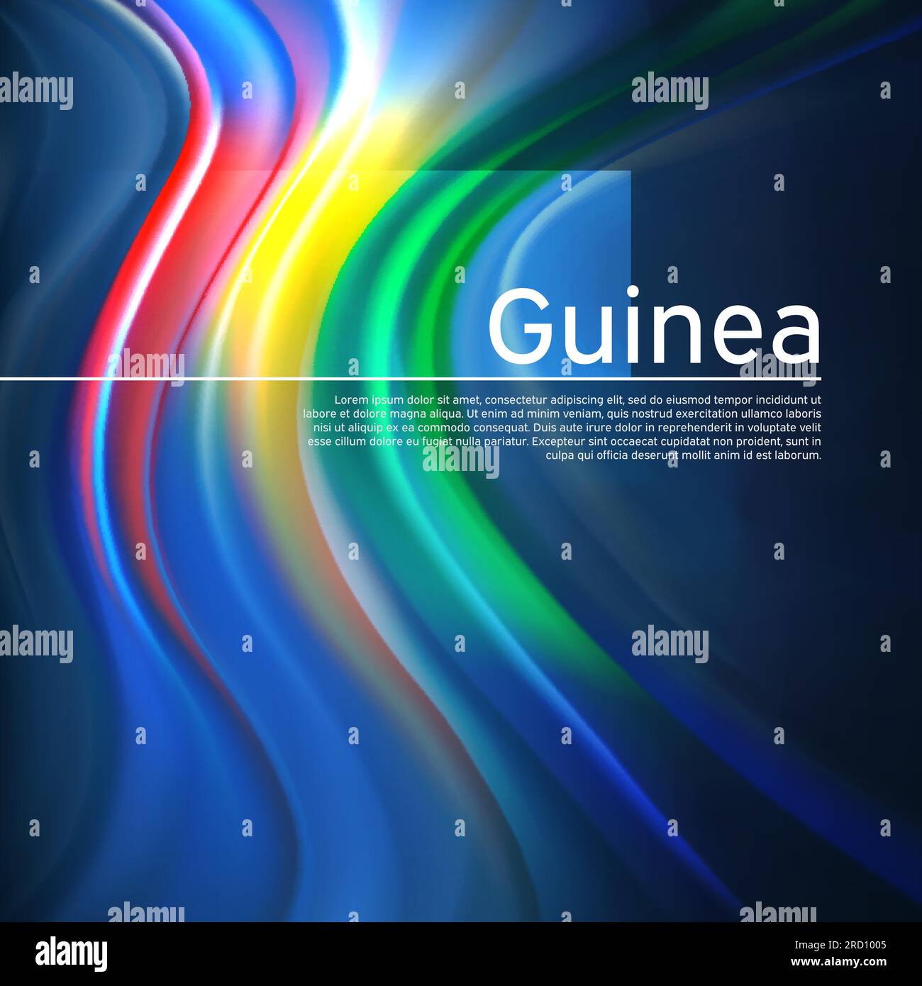 Guinea flag background. Abstract guinea flag in the blue sky. National ...