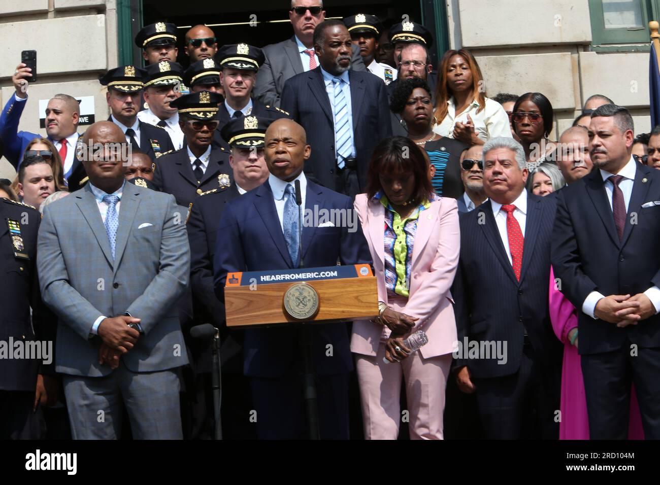 Bronx, NY, USA. 17th July, 2023. New York City Mayor Eric Adams ...