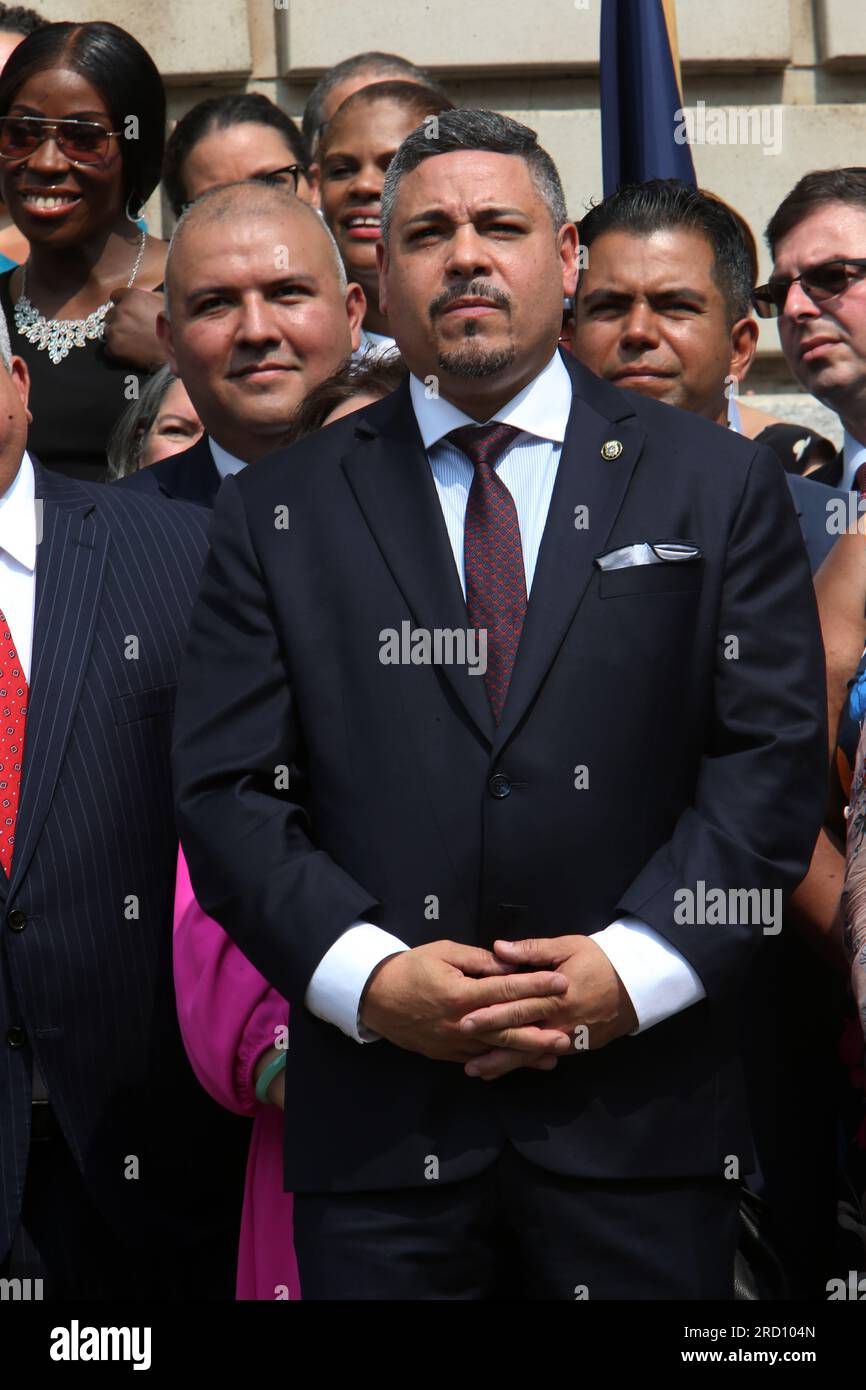 Bronx, NY, USA. 17th July, 2023. New York City Mayor Eric Adams ...
