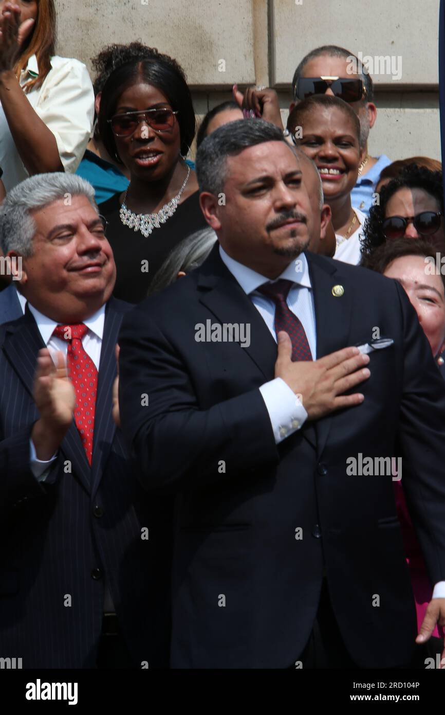 Bronx, NY, USA. 17th July, 2023. New York City Mayor Eric Adams ...
