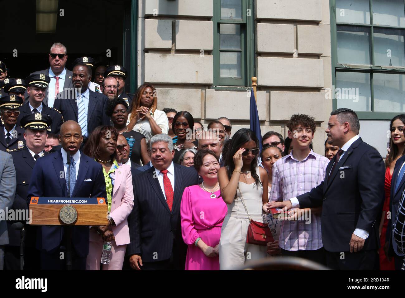 Bronx, NY, USA. 17th July, 2023. New York City Mayor Eric Adams ...