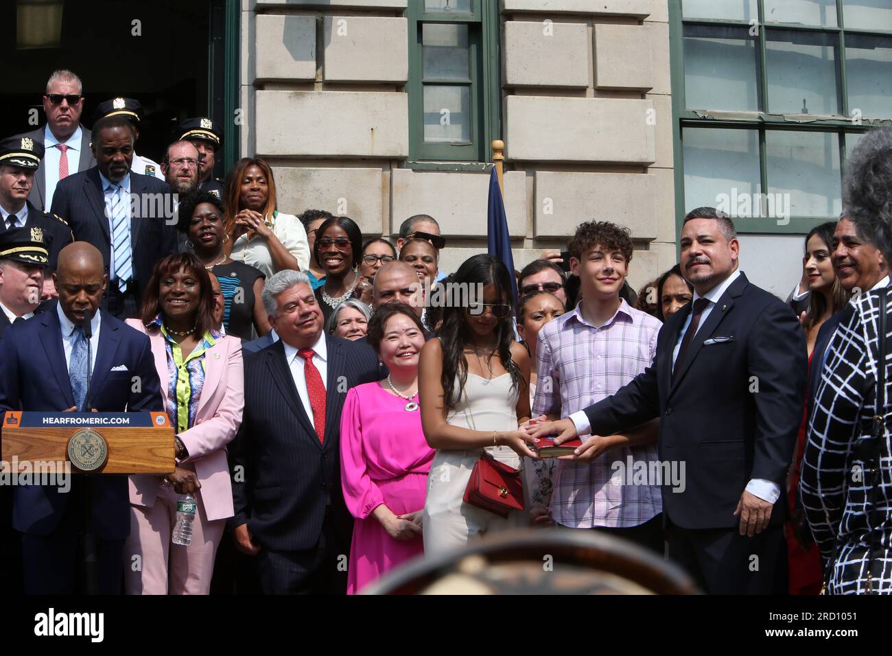 Bronx, NY, USA. 17th July, 2023. New York City Mayor Eric Adams ...