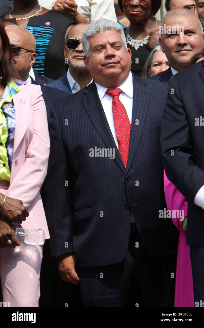 Bronx, NY, USA. 17th July, 2023. New York City Mayor Eric Adams ...
