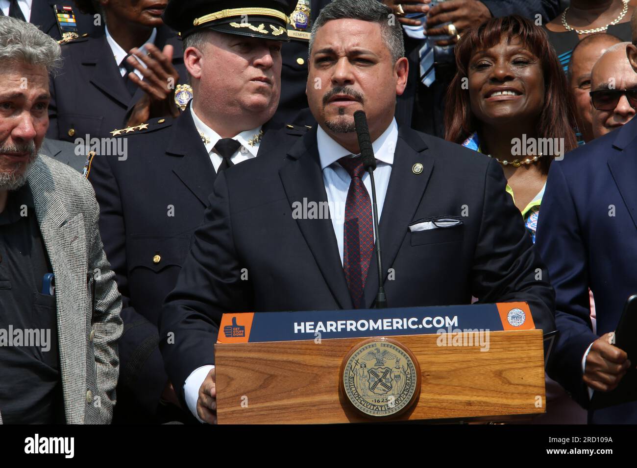 Bronx, NY, USA. 17th July, 2023. New York City Mayor Eric Adams ...