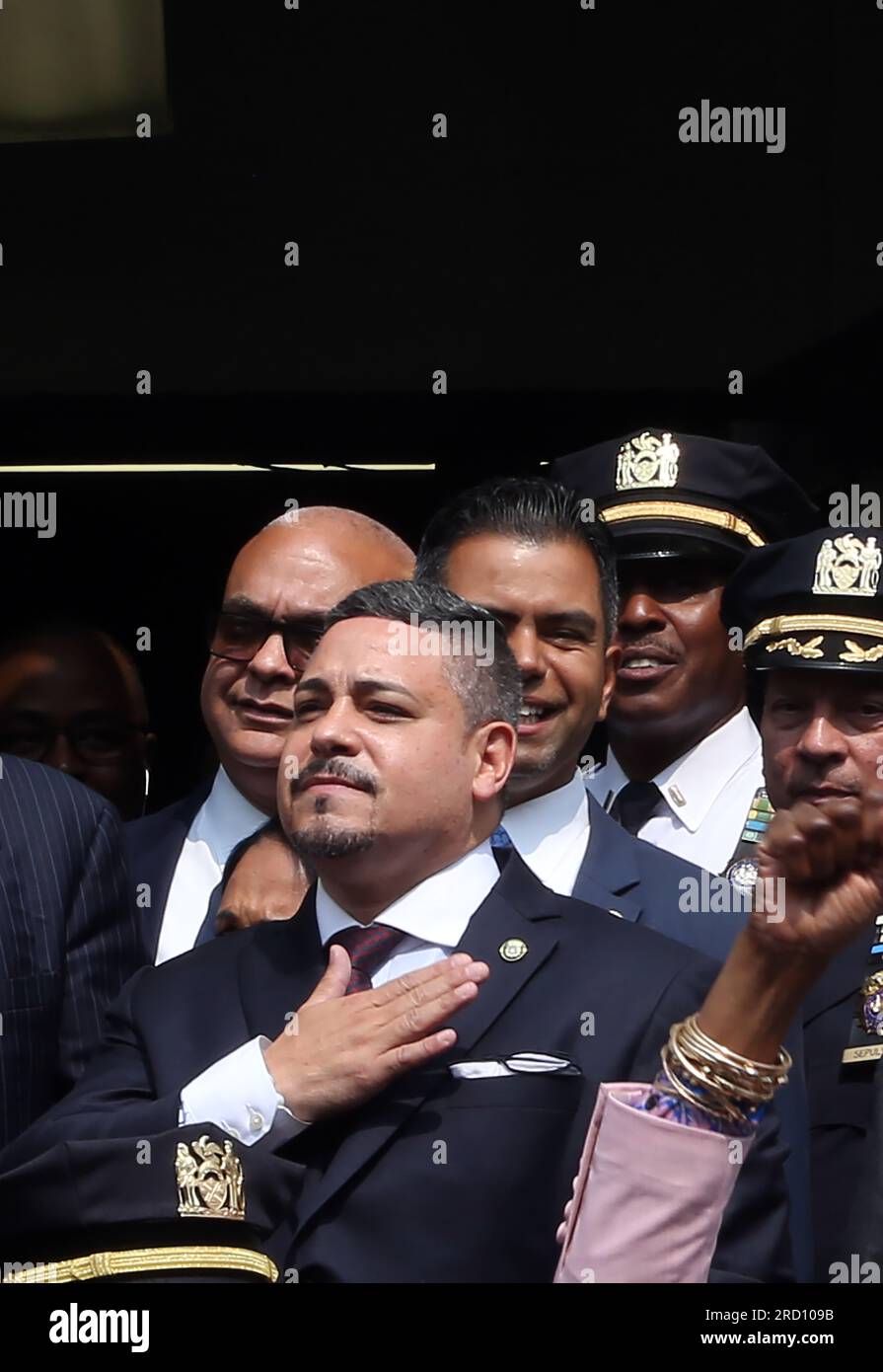 Bronx, NY, USA. 17th July, 2023. New York City Mayor Eric Adams ...