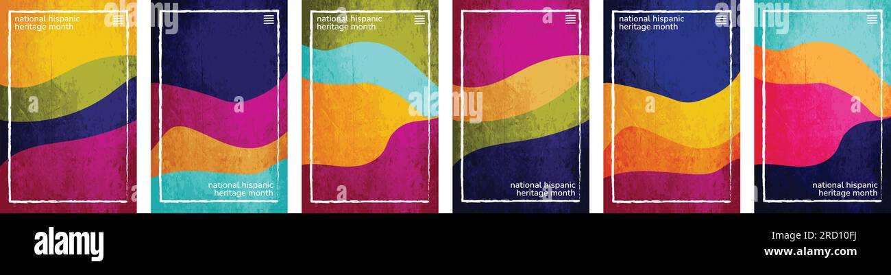 National Hispanic Heritage Month theme color shiny crush paper vertical ...