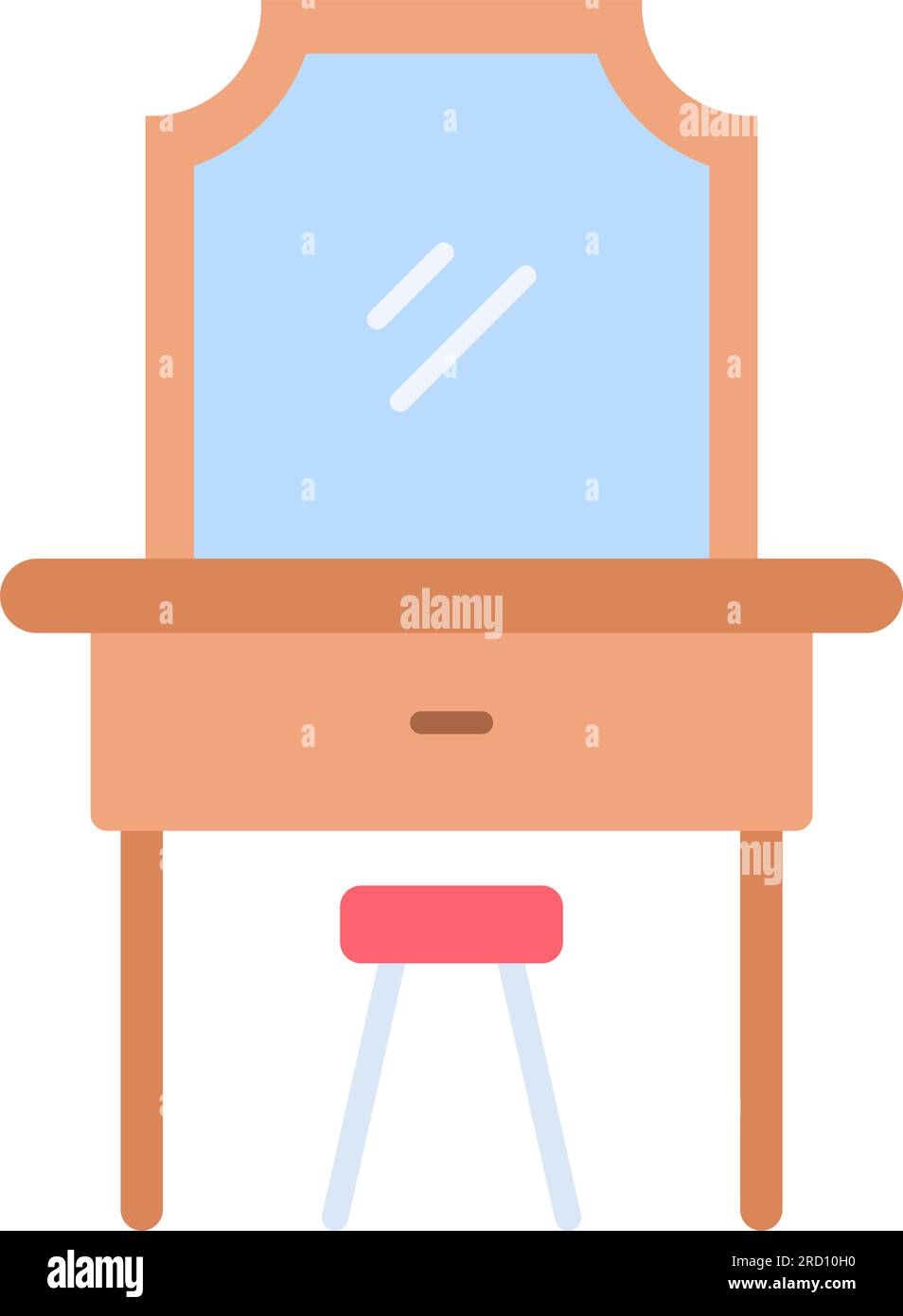 Dressing table mirror illustration Stock Vector Images - Alamy