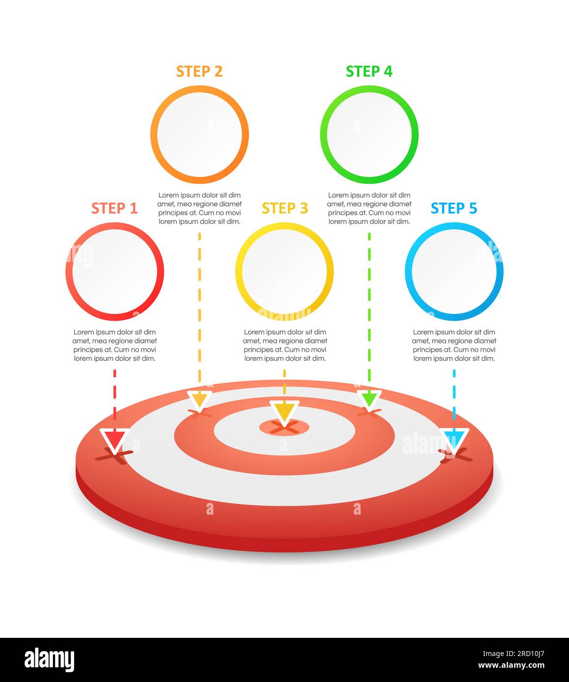 Achieving goals infographic chart design template Stock Vector Image ...