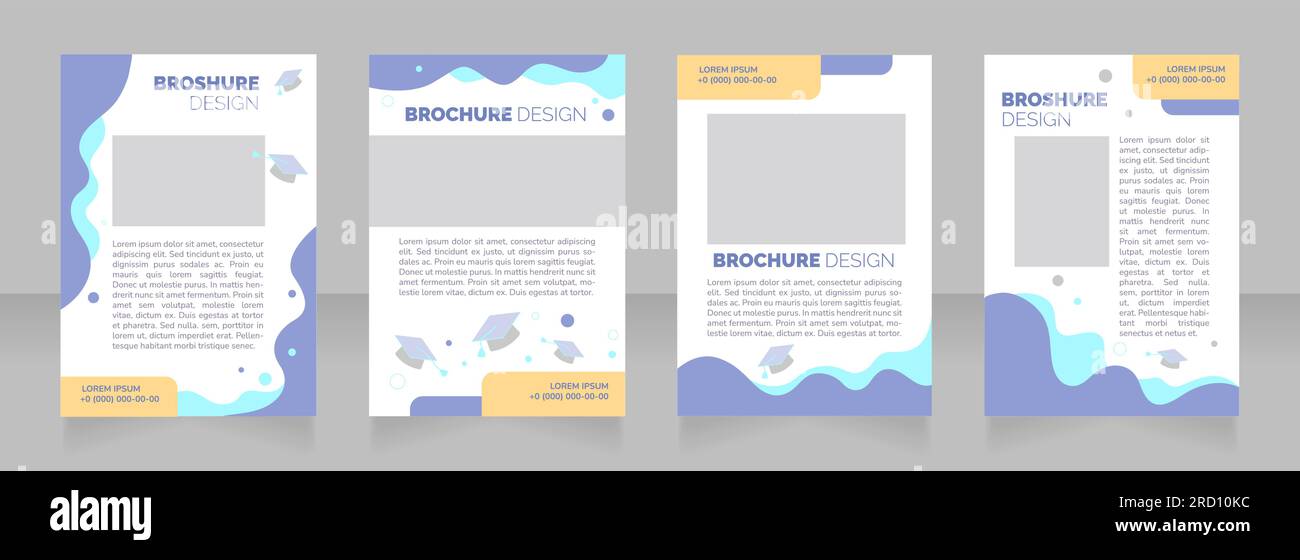 International students assistance blank brochure layout design Stock ...