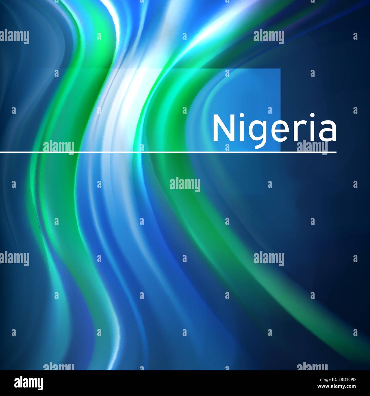 Nigeria flag background. Abstract nigerian flag in the blue sky ...