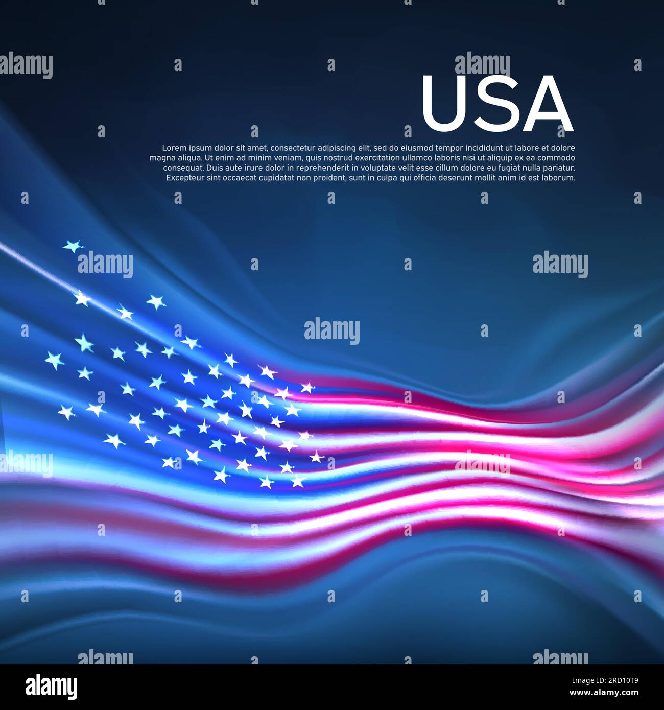 USA flag background. Abstract united states flag in the blue sky. US ...