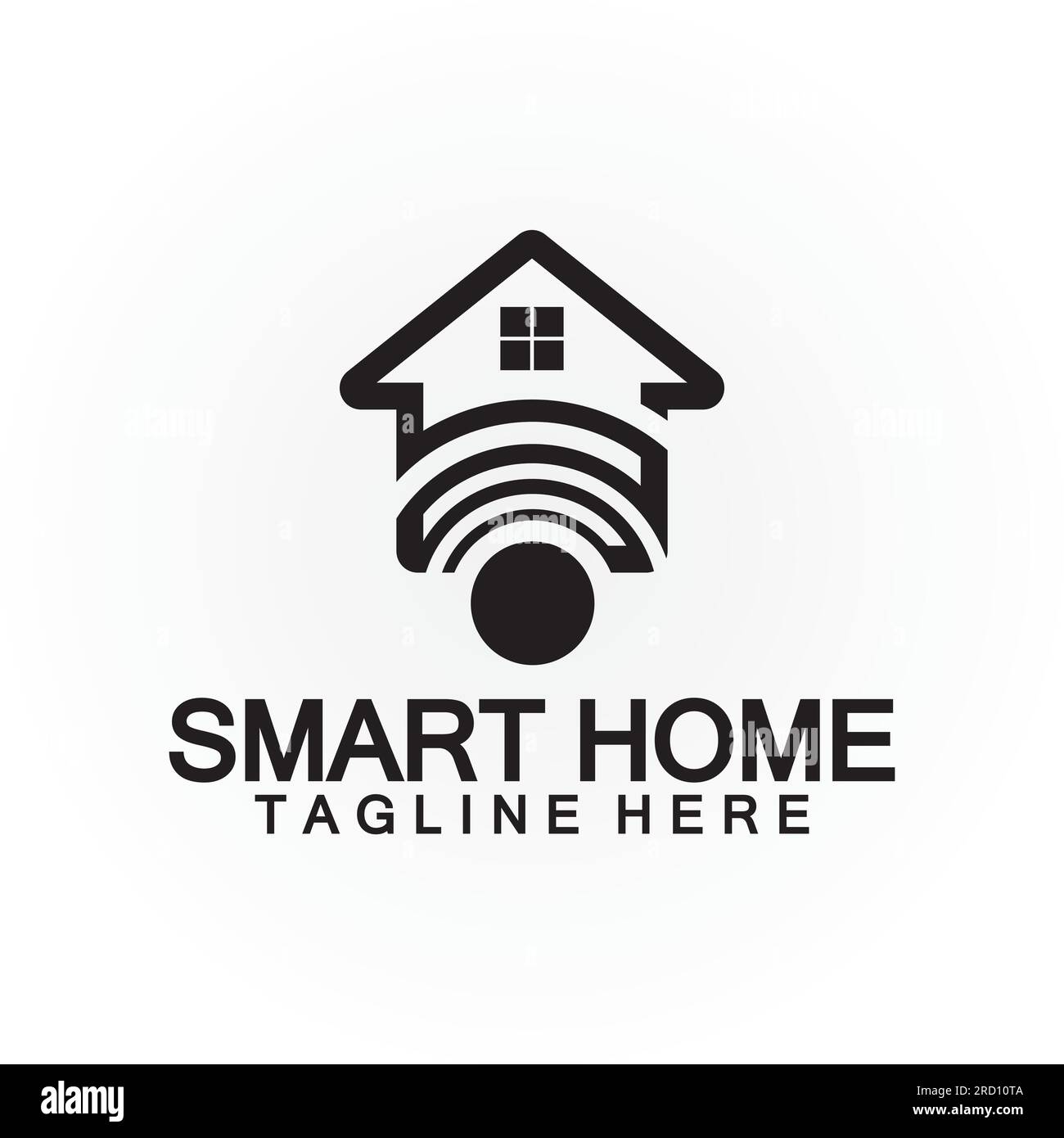 Smart Home Tech signal wifi wireless Logo Vector design template Stock ...