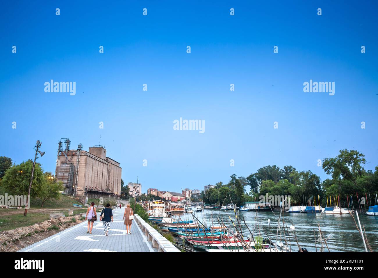 Picture of the city center of Pancevo with its iconic silos and the ...