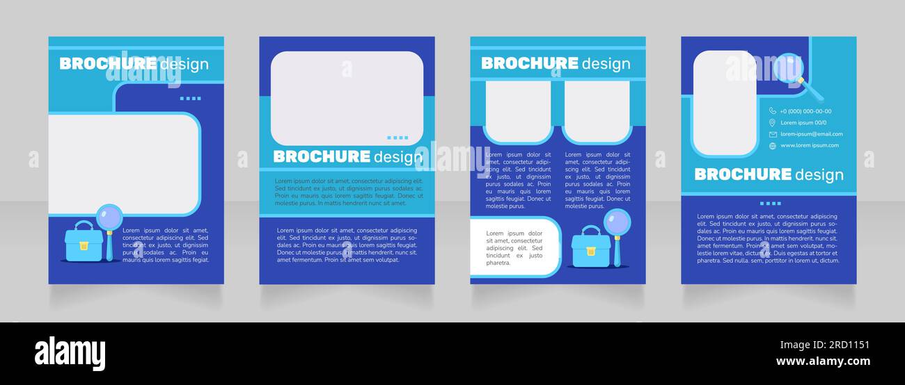 Job interview common questions blank brochure design Stock Vector Image ...