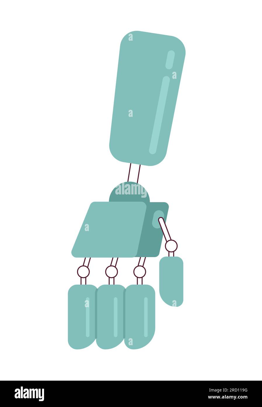 Artificial limb prosthesis semi flat colour vector object Stock Vector ...