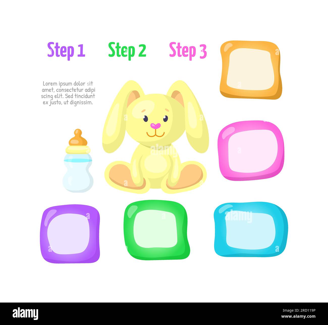 Newborn baby care infographic chart design element set Stock Vector ...