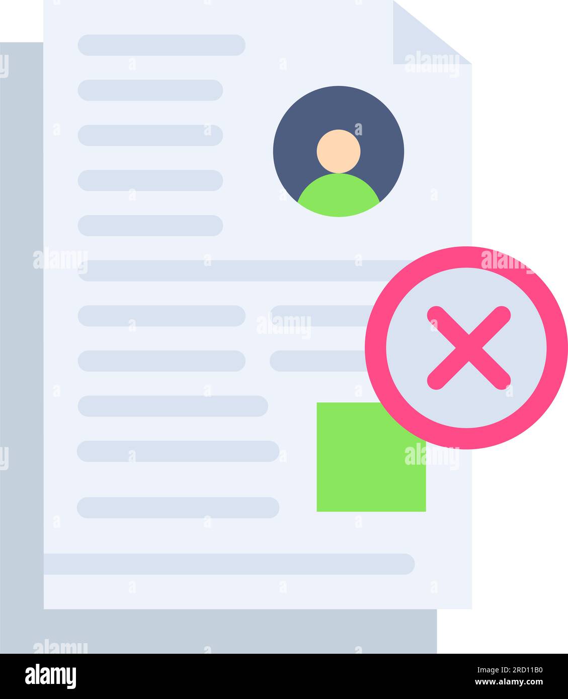 Document Rejected Icon Image Stock Vector Image & Art - Alamy