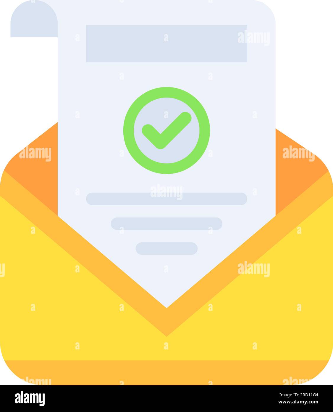 Approved message line icon hi-res stock photography and images - Alamy