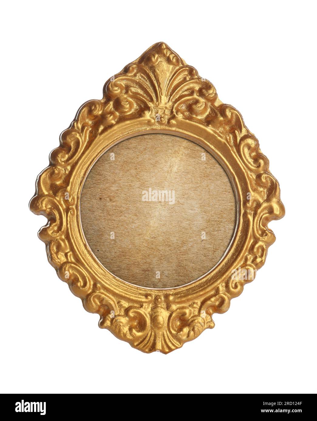 Beautiful empty vintage frame isolated on white Stock Photo - Alamy