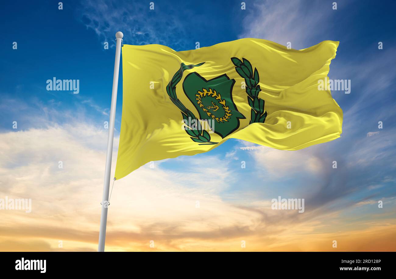 official flag of Royal Standard of the Raja of Perlis Malaysia at ...