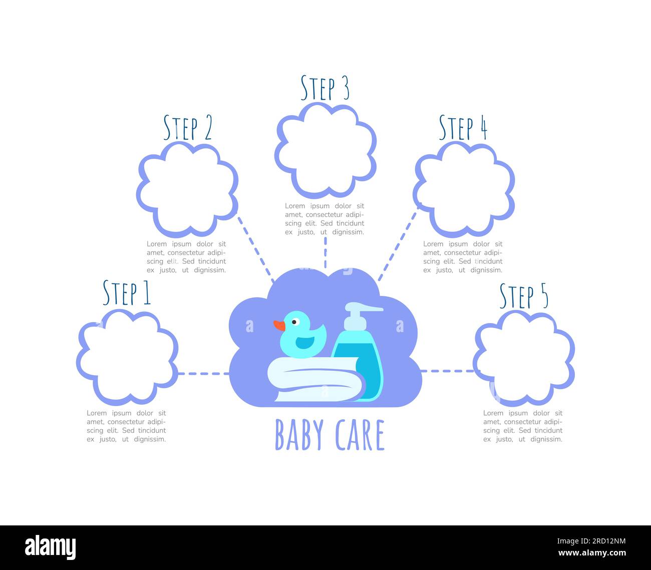 Newborn baby hygiene infographic chart design template Stock Vector ...