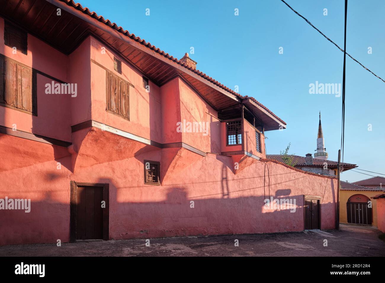Traditional Kula houses with wooden structure in Turkish and Ottoman ...