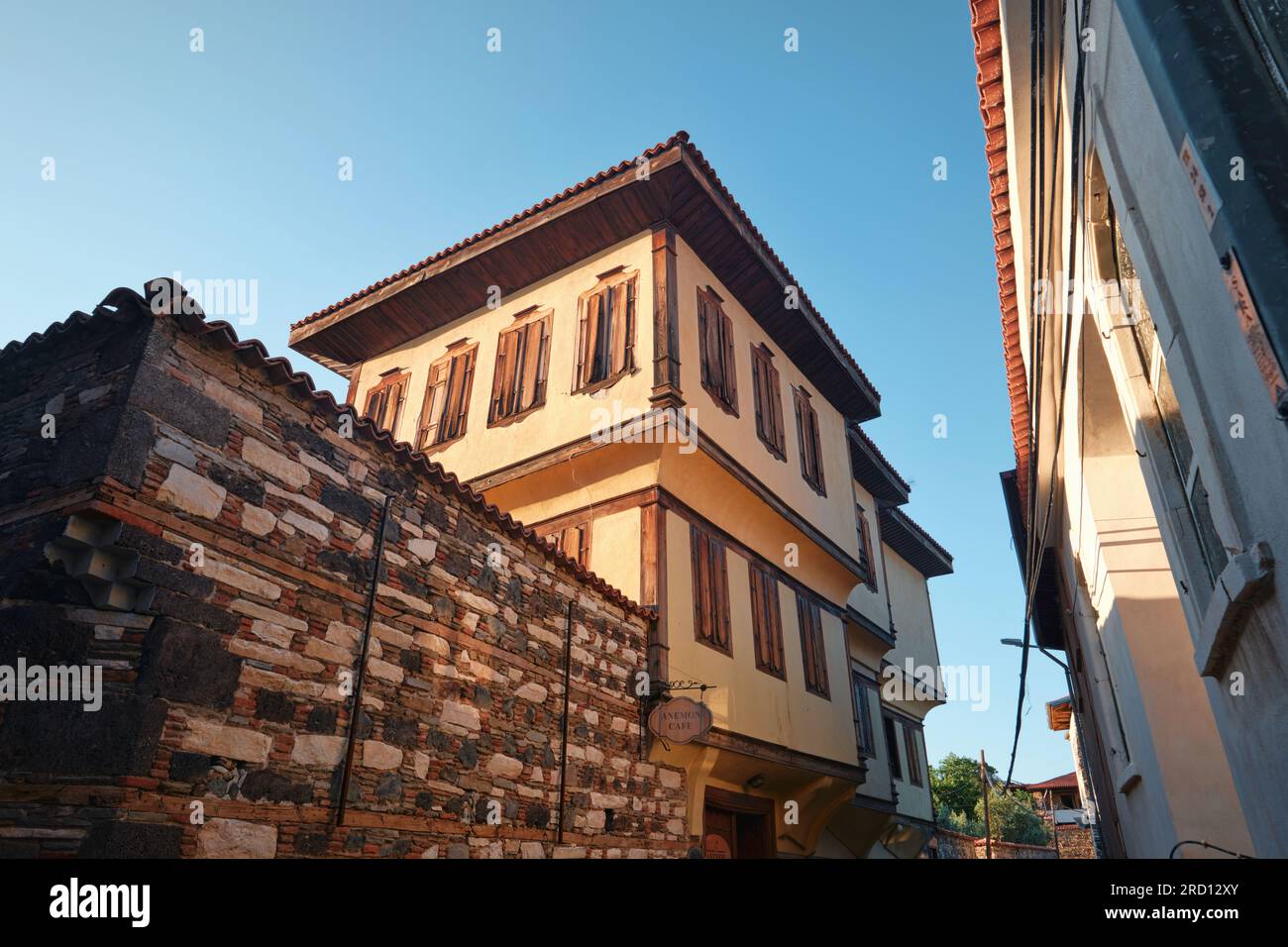 Traditional Kula houses with wooden structure in Turkish and Ottoman ...