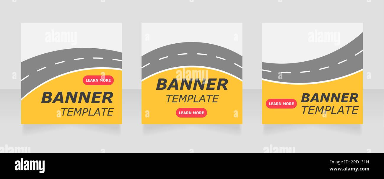 Car sharing agency promotional web banner design template Stock Vector ...