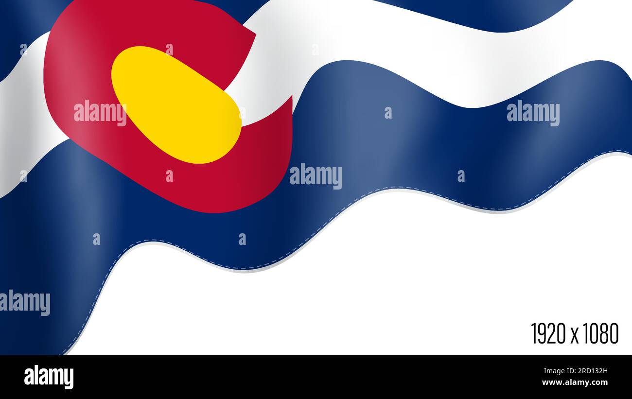 American state of Colorado realistic founding day background. USA state ...