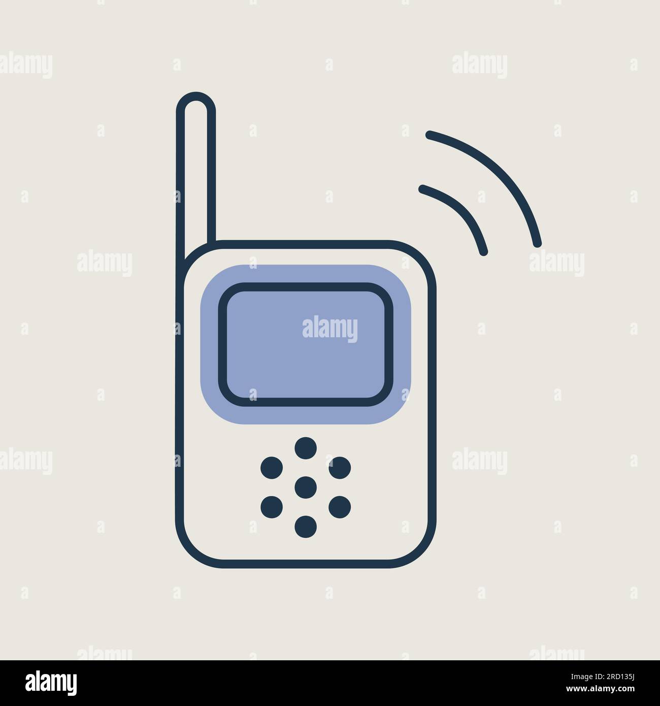 Baby radio monitor isolated vector icon. Graph symbol for children and ...