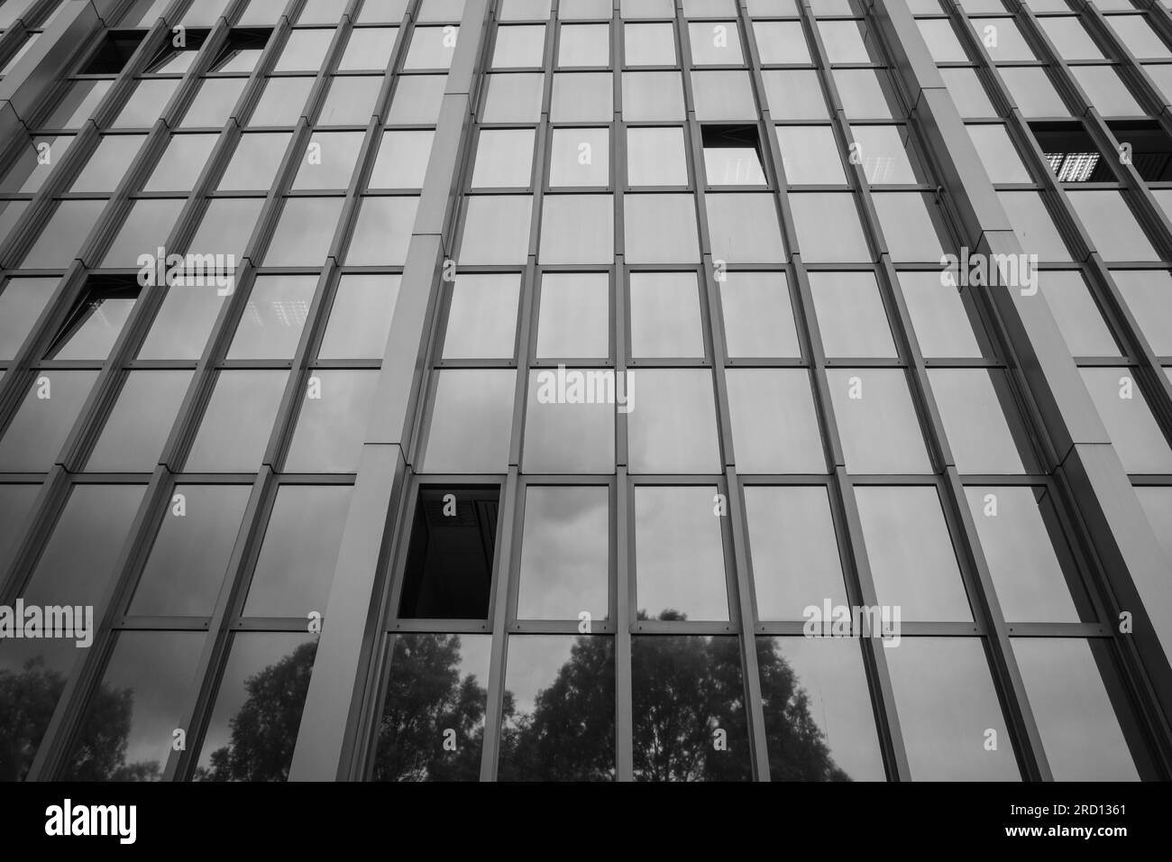 Black and white tone, Exterior architectural detail modern facade of ...