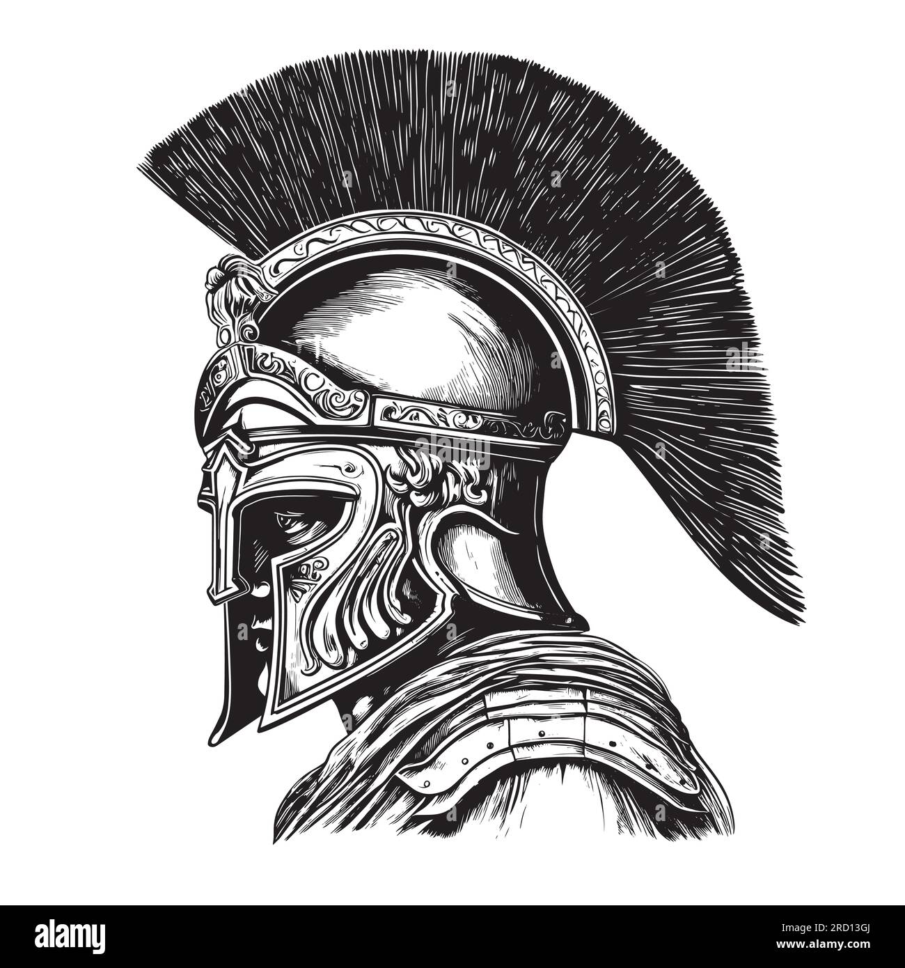 Ancient Greek warrior in a helmet Stock Vector Image & Art - Alamy