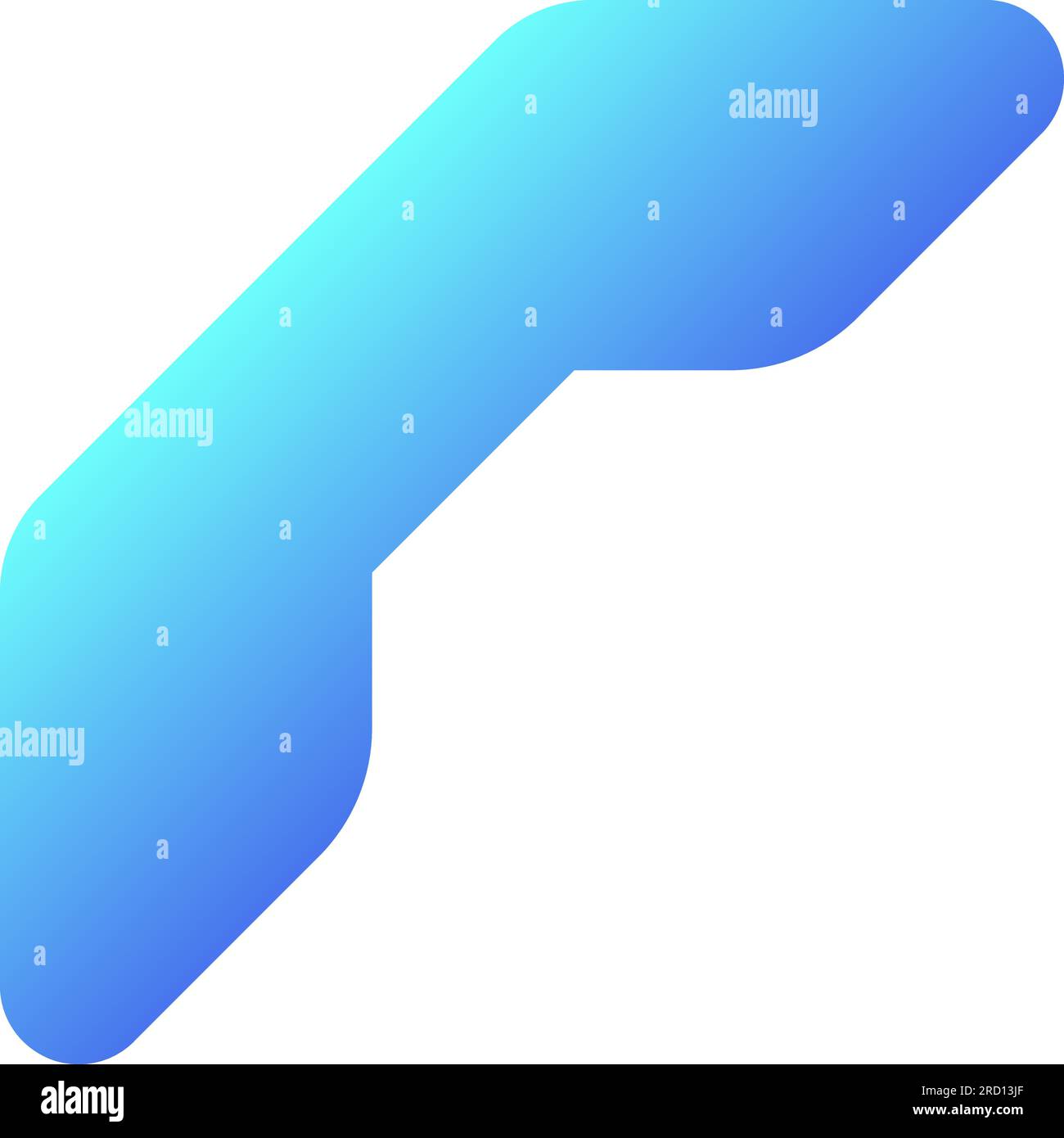 Call ended pixel perfect flat gradient two-color ui icon Stock Vector Image & Art - Alamy