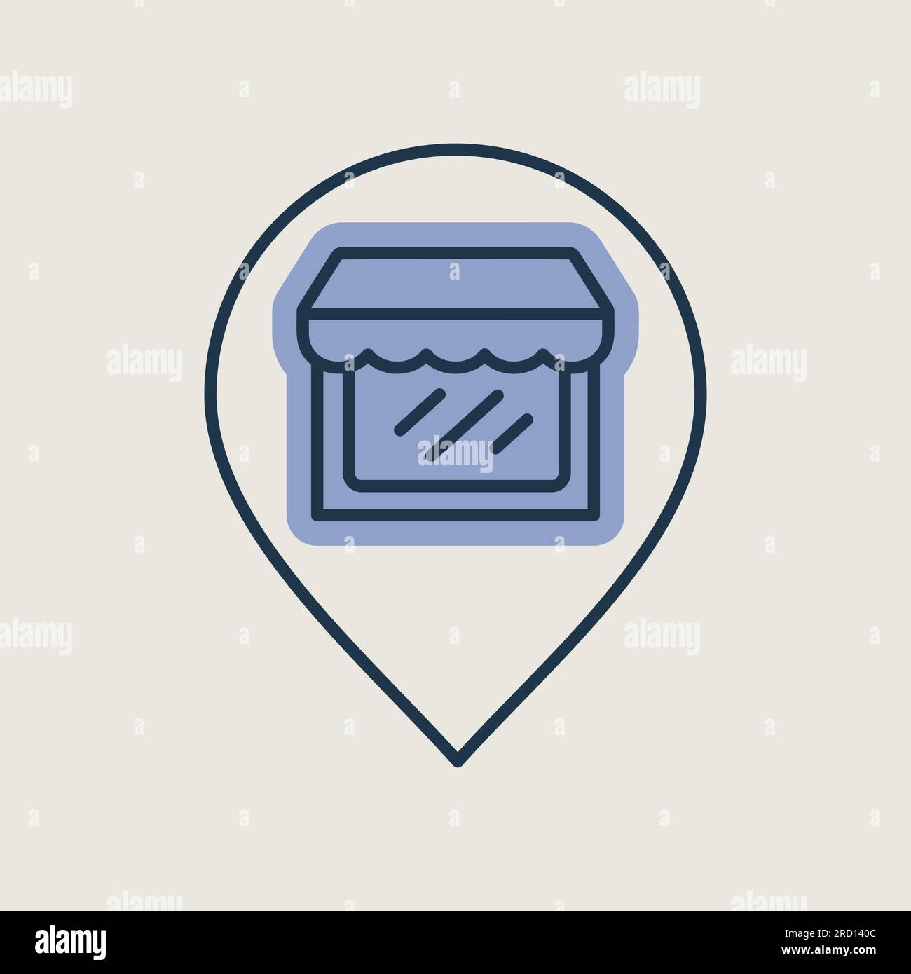 Supermarket store front pin map icon. E-commerce sign. Graph symbol for ...