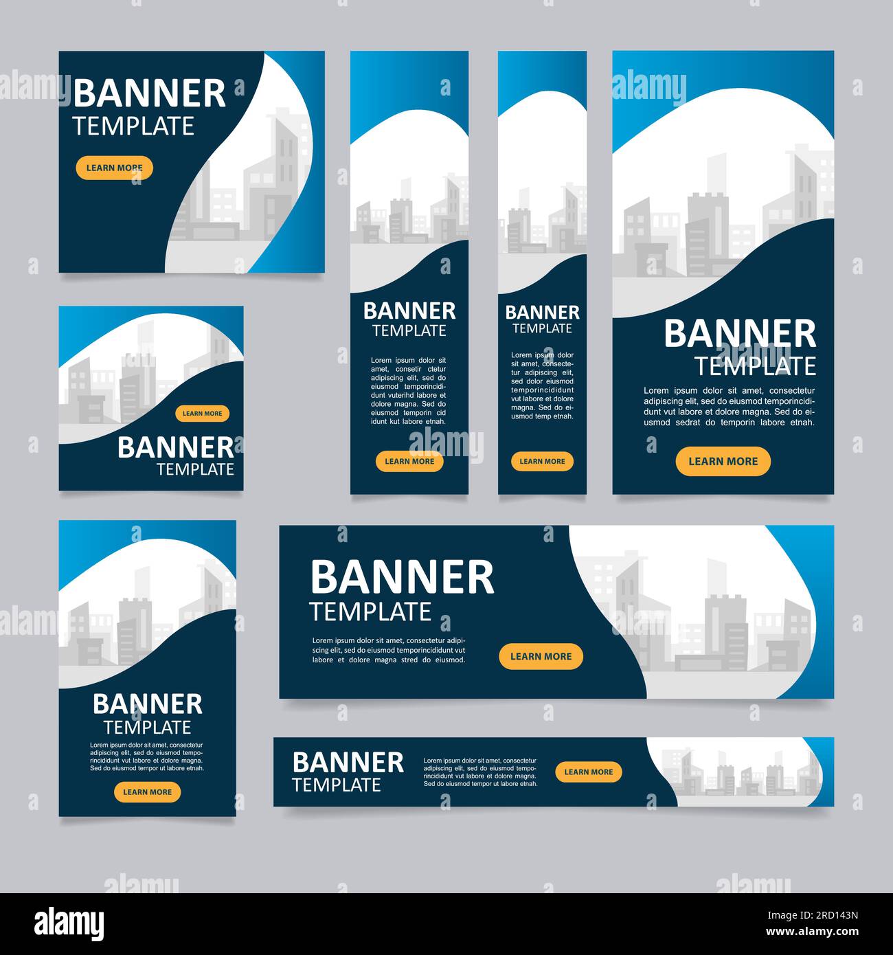 Construction project web banner design template Stock Vector Image ...