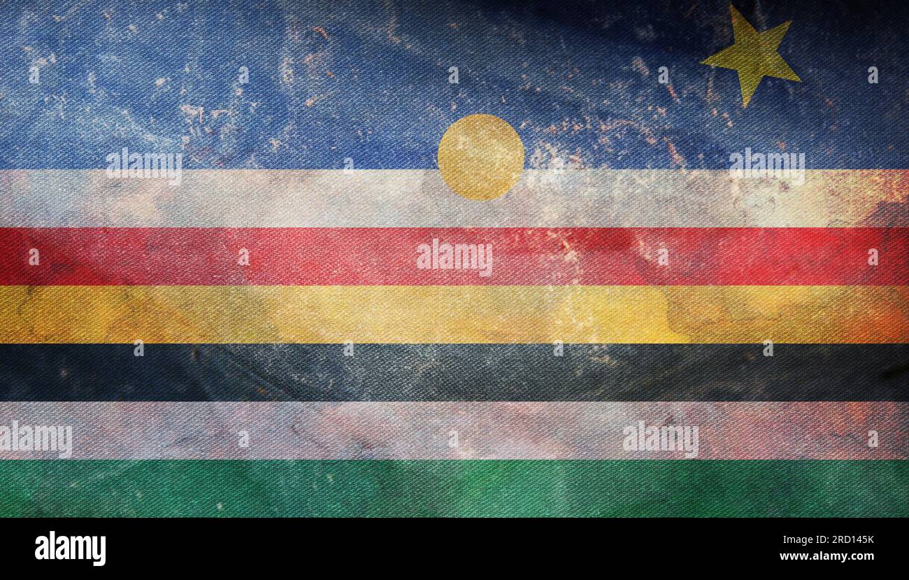 retro flag of Nilo Saharan peoples Shilluk people with grunge texture ...