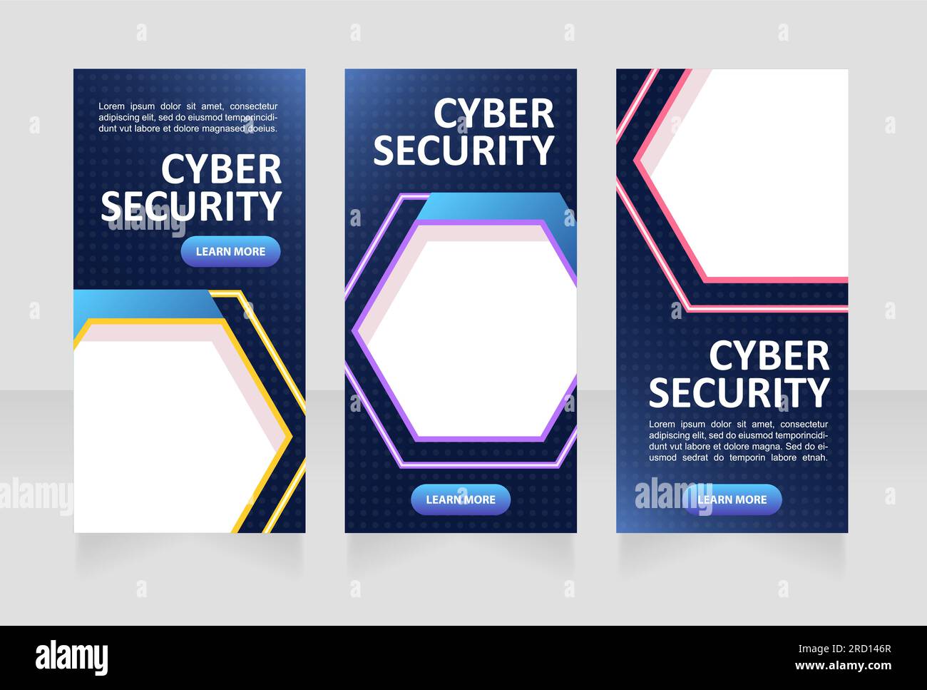 Innovations in cyber security web banner design template Stock Vector ...