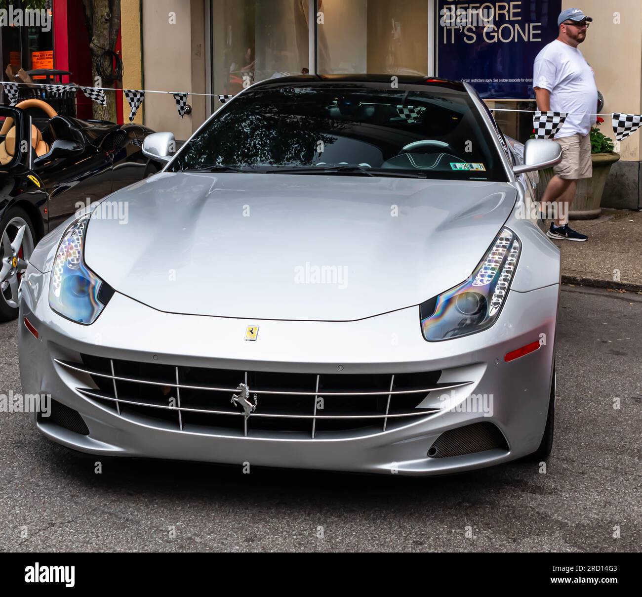 A 2014 Ferrari FF on display at a car show in Pittsburgh, Pennsylvania ...