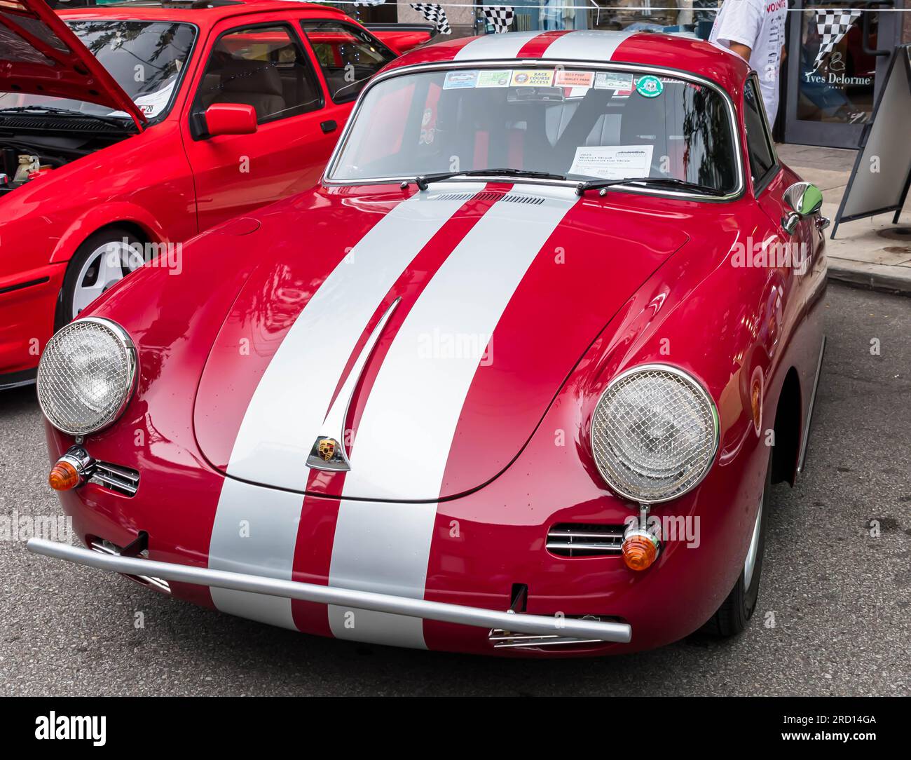 A 1964 two tone Porsche on display at a car show in Pittsburgh ...
