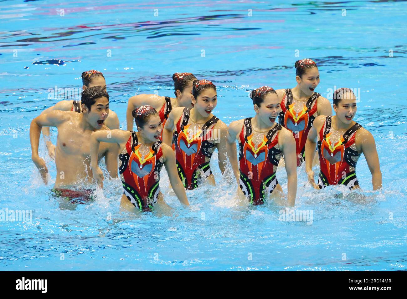 Artistic swimming acrobatic routine preliminary hi-res stock ...