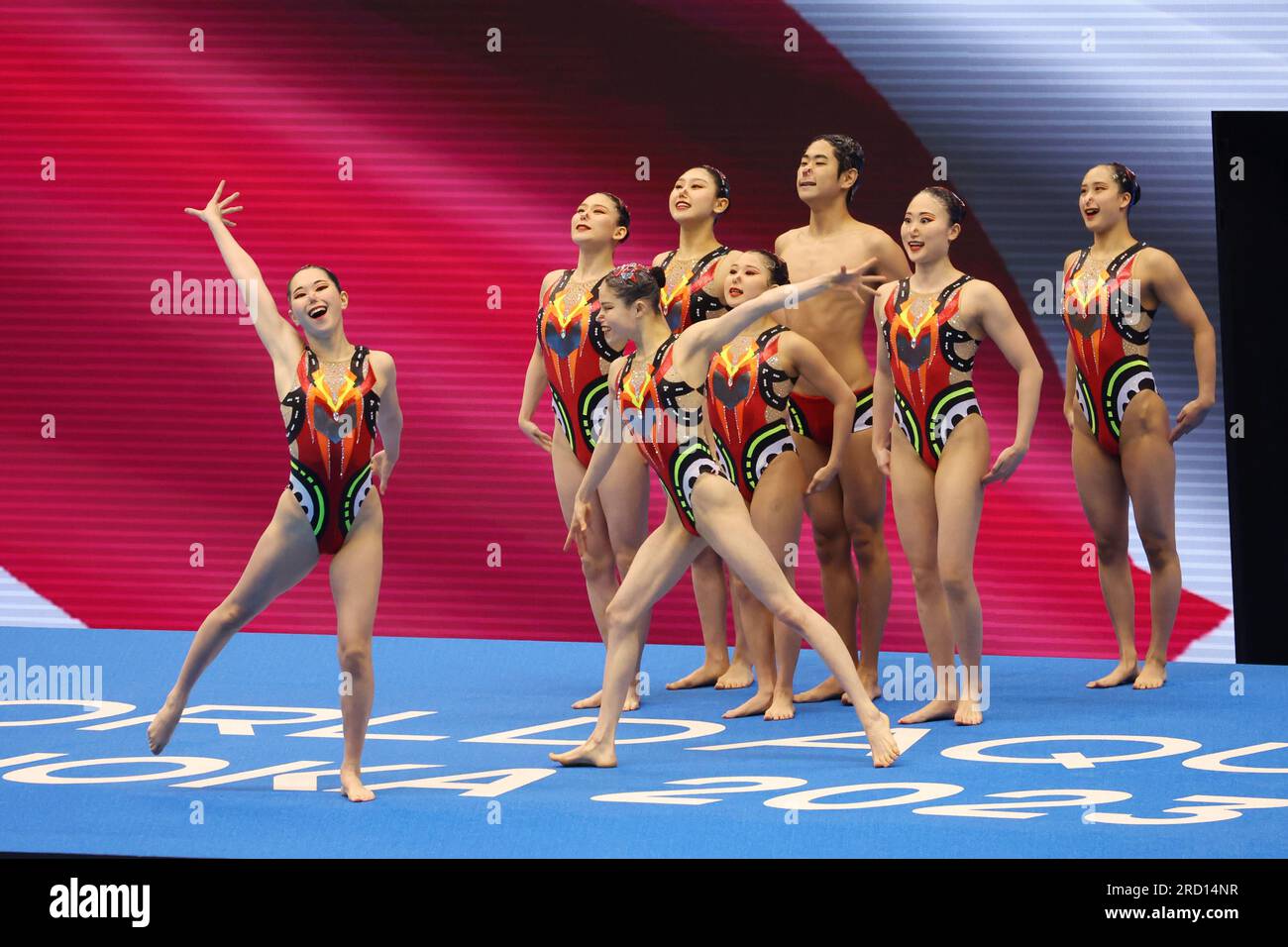 Artistic swimming acrobatic routine preliminary hi-res stock ...