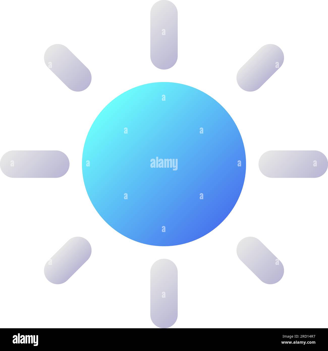 Brightness pixel perfect flat gradient two-color ui icon Stock Vector Image & Art - Alamy