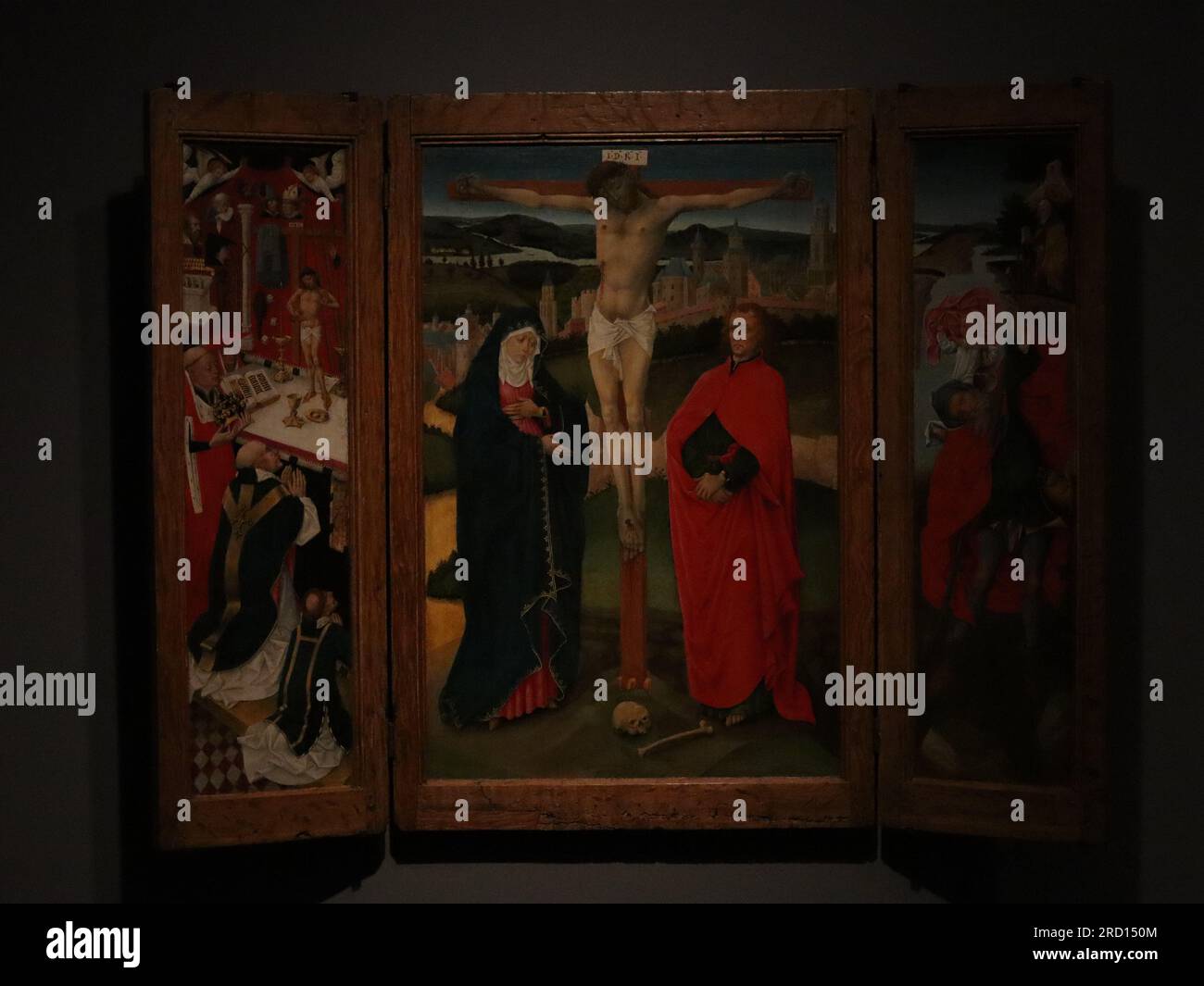 Triptych with the Crucifixion, anonymous, c. 1460 - Rijksmuseum Stock Photo - Alamy