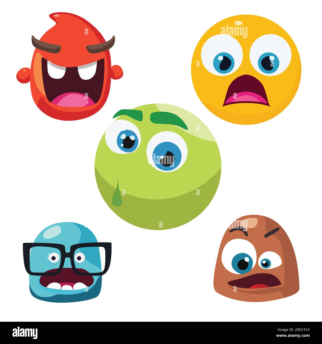 Grim facial expression Stock Vector Images - Alamy